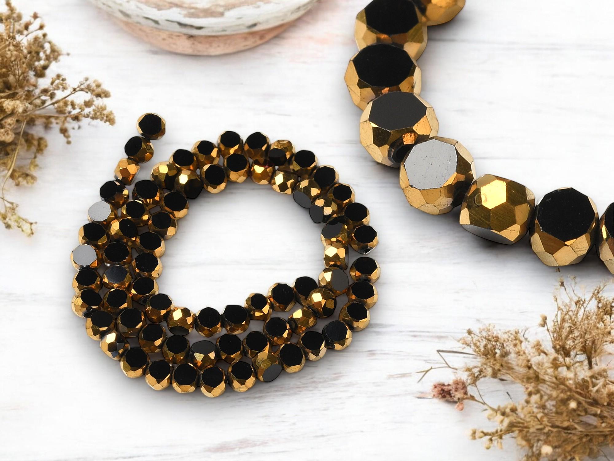 4mm Bronze Washed Black 2 Cut Round Beads(10" Strand) – The Bead Obsession